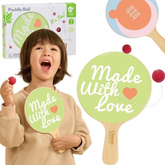 CLASSIC WORLD Gra Zręcznościowa Paddle Ball -Paletka + piłeczka ...